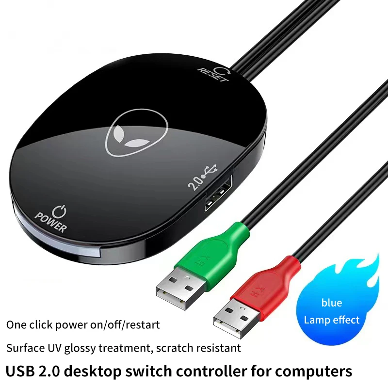Computer-Desktop-Switch-LED-Lights-PC-Motherboard-External-Start-Power ...