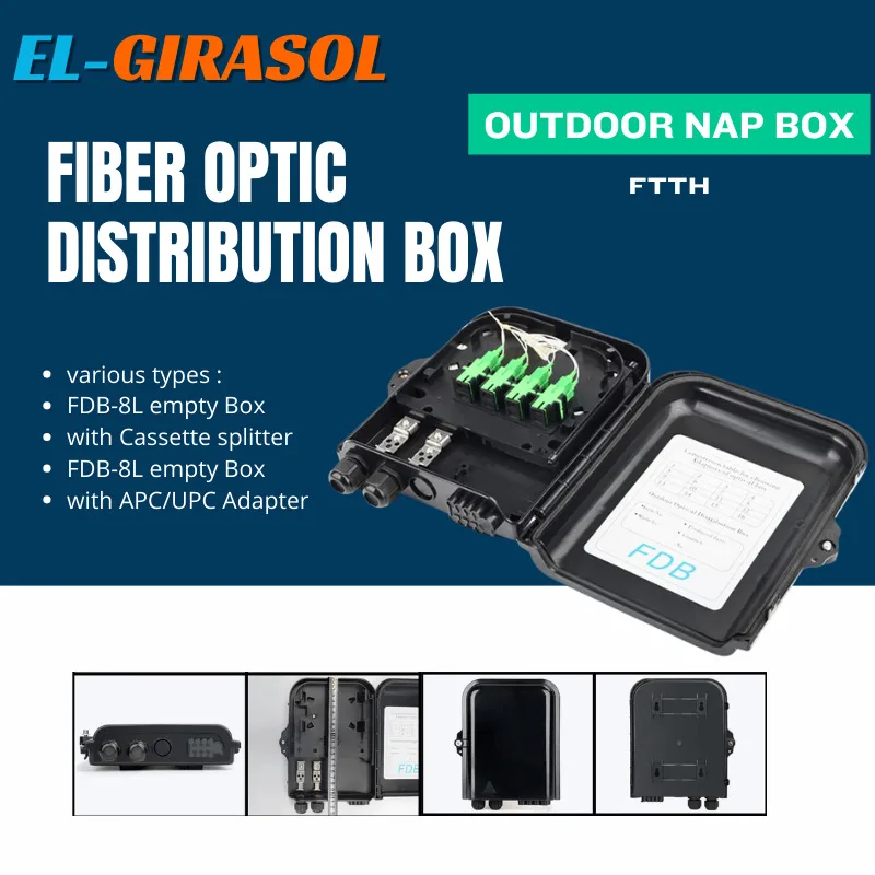 8-Core-Fiber-Optic-Distribution-Uncut-Cable-Port-Fiber-Splice-Box ...