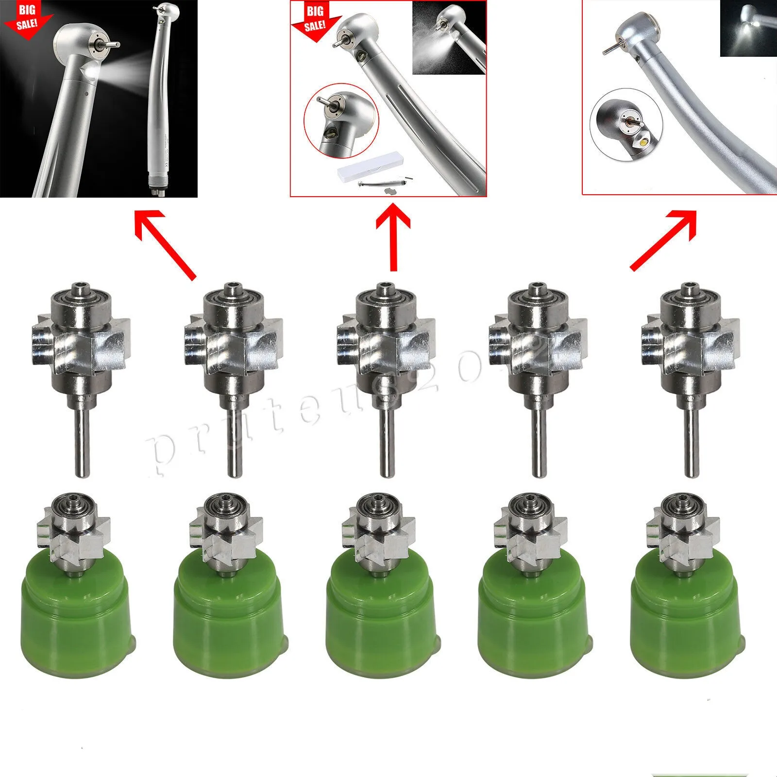 1-10PCS Dental Cartridge Turbine Rotor Large Head Torque For Kavo Nsk ...