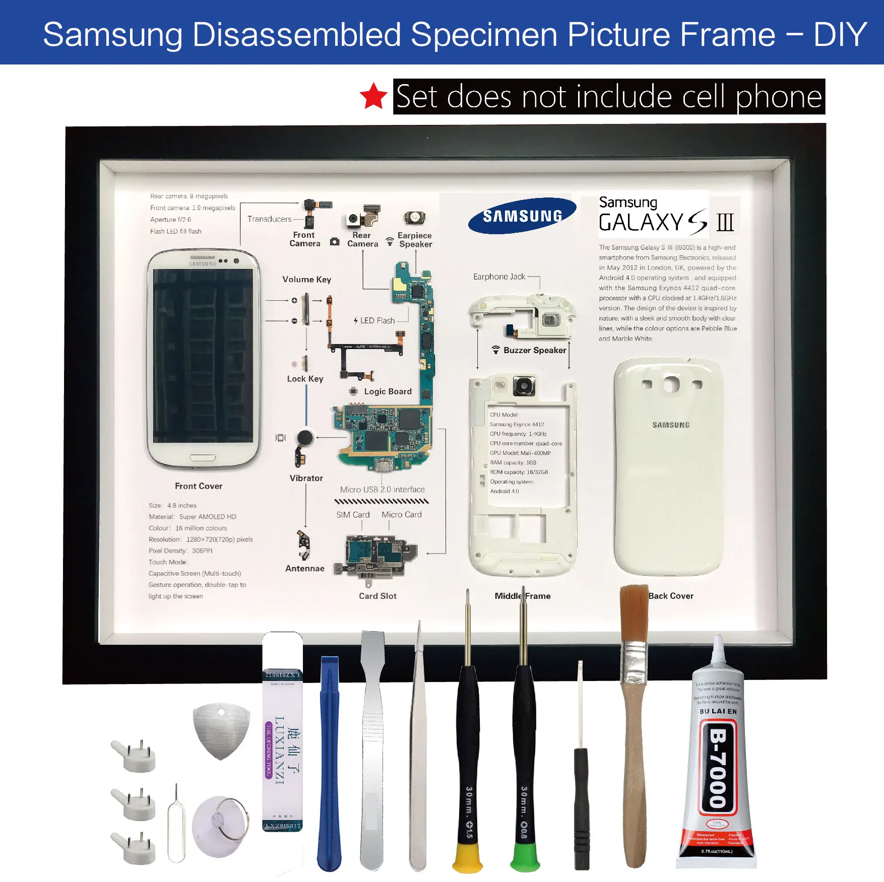 Samsung-mobile-phone-disassembly-framing-art-specimen-photo-frame-DIY ...