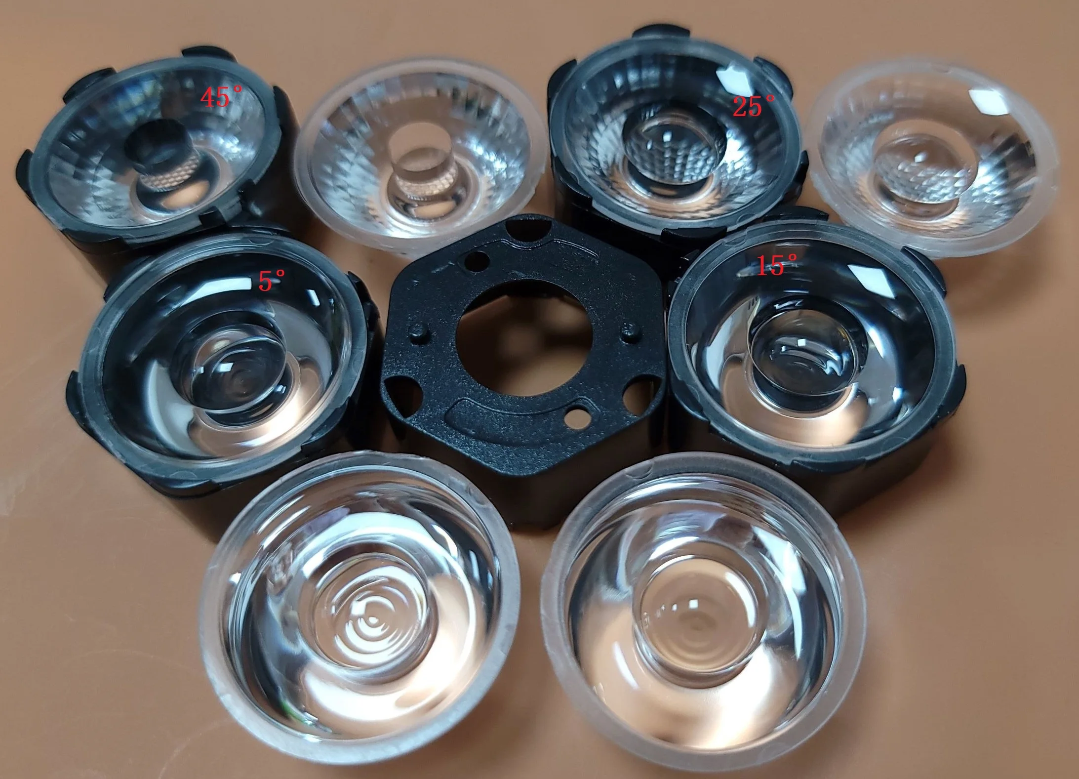 Diameter 32.2mm 5° 15° 25° 45° Optical LED Lens Cree XM-L2 XHP50 XPG XPE COB SST40 NICHIA 5050 ...