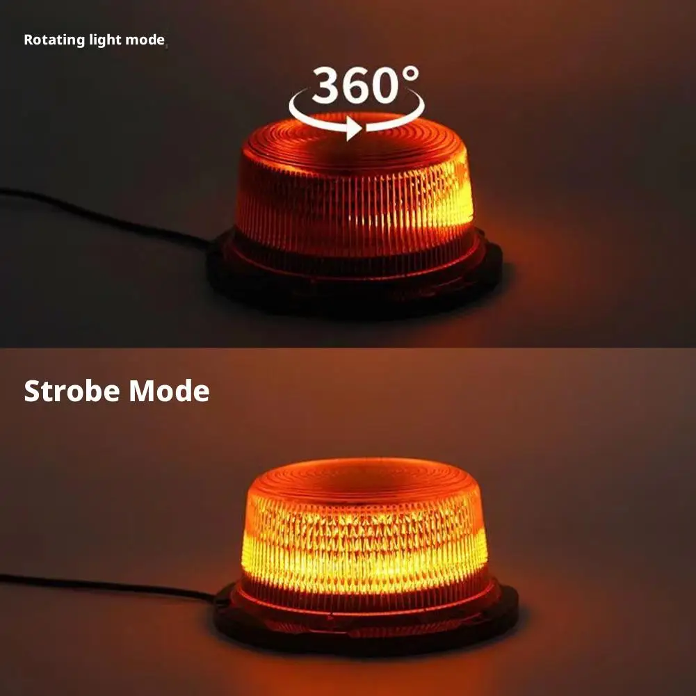 Solar Powered USB-C Rechargeable LED Rotating Flashing Magnetic Traffic ...