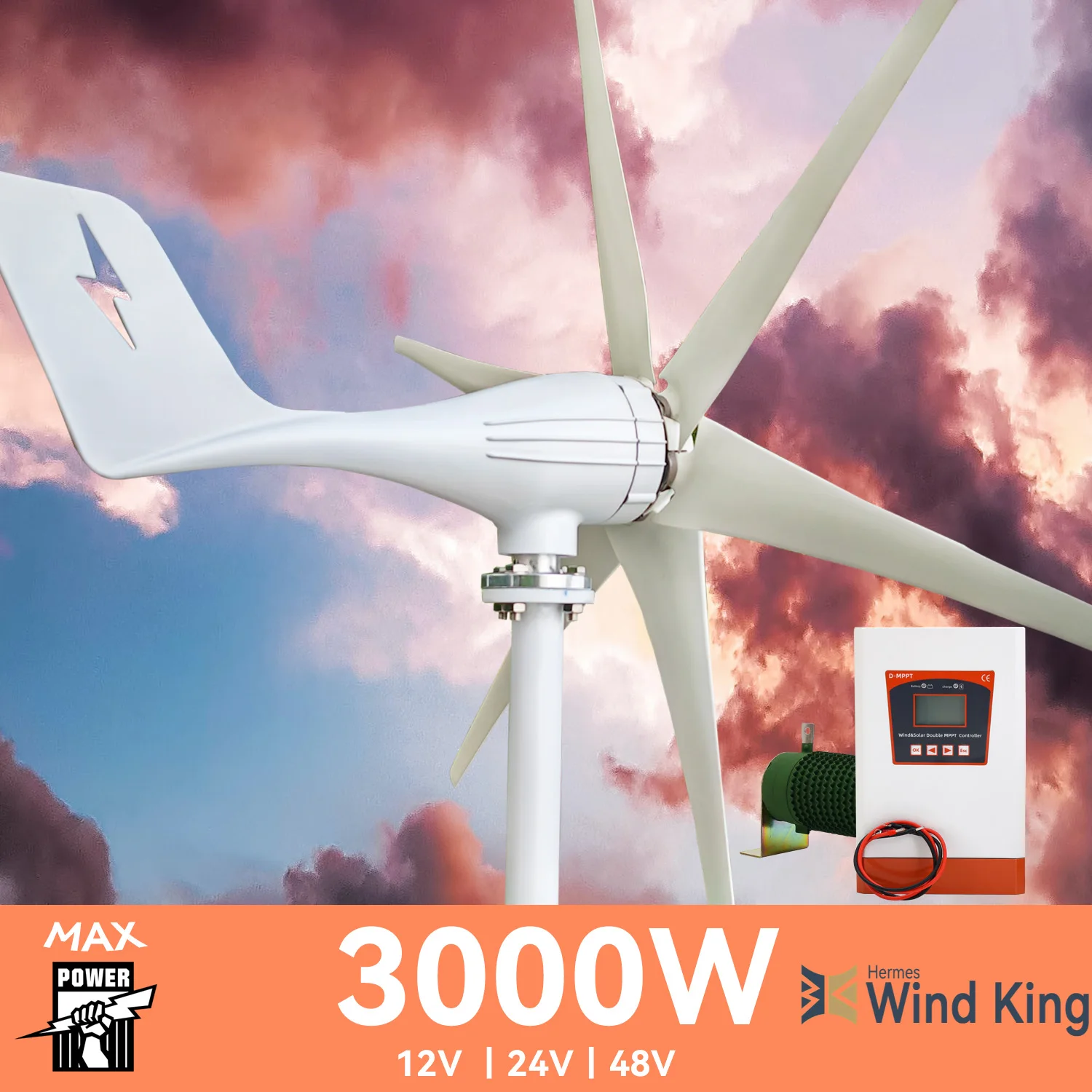 Higher-Power-3000W-Wind-Turbine-High-Efficiency-Windmill-With-MPPT ...