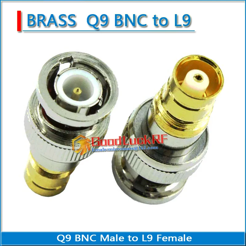Q9 Bnc Male To L9 Female Plug Socket Gold Plated Straight Coaxial Coax Connector Rf Adapters