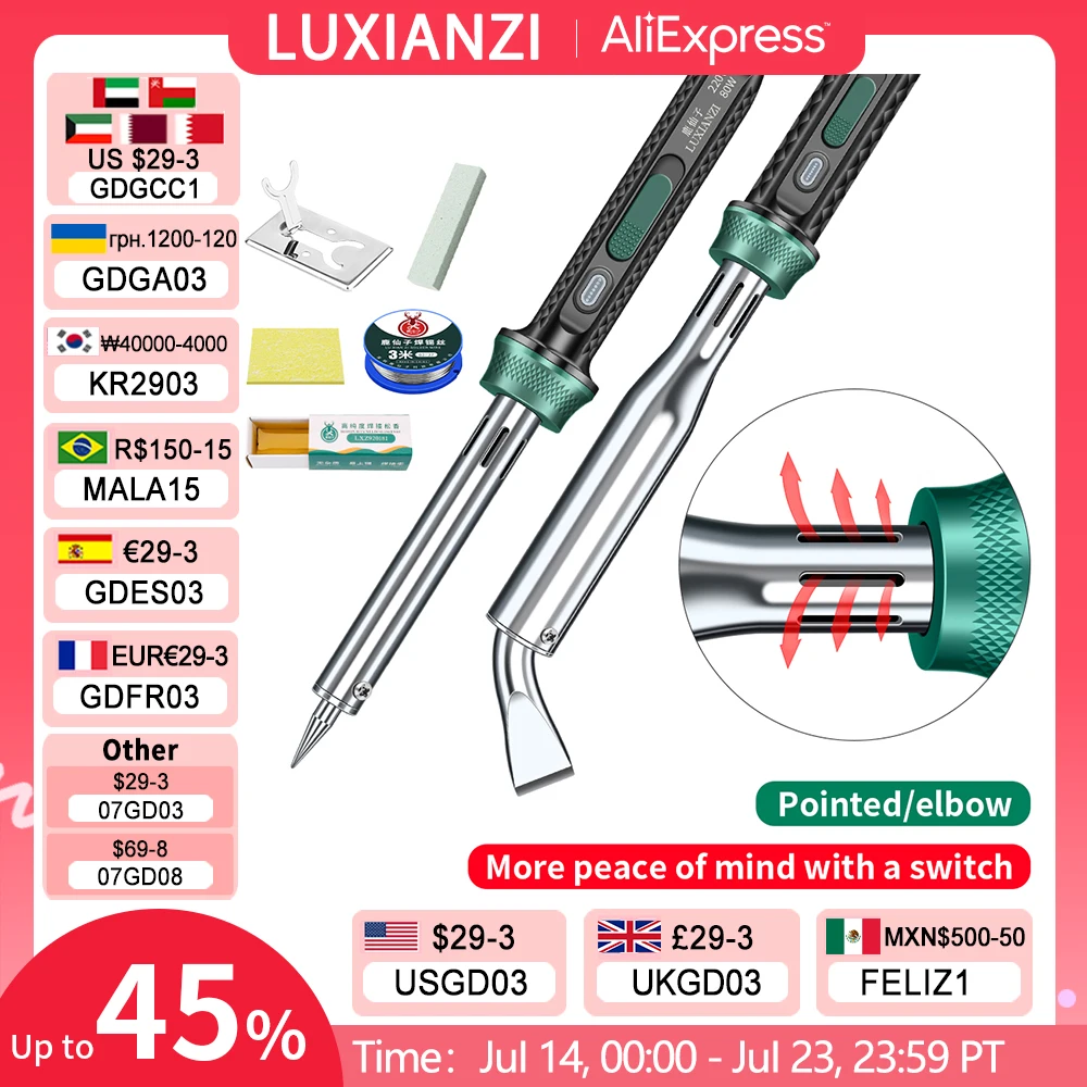 LUXIANIZI-80-300W-HighPower-Electric-Soldering-Iron-Indicator-Light ...