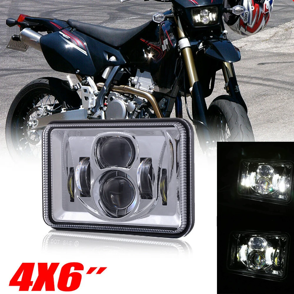 1pcs-4x6-Motorcycle-LED-Headlight-Fit-for-Suzuki-DRZ400E-DRZ400S ...