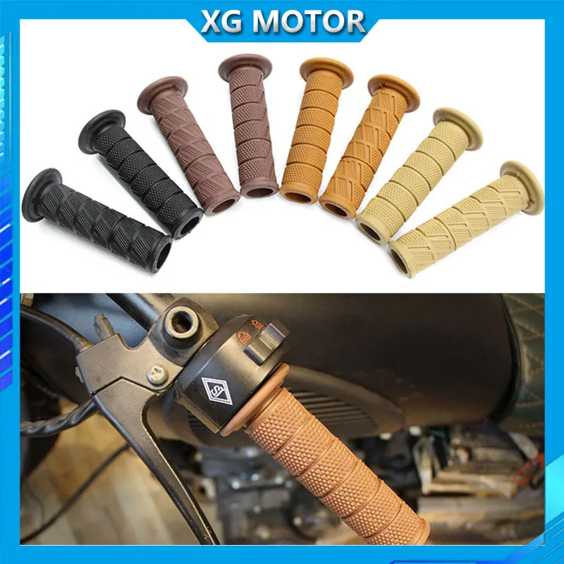 Motorbike Grips Factory Motorcycle Grips 7/8"22mm Retro Rubber ...