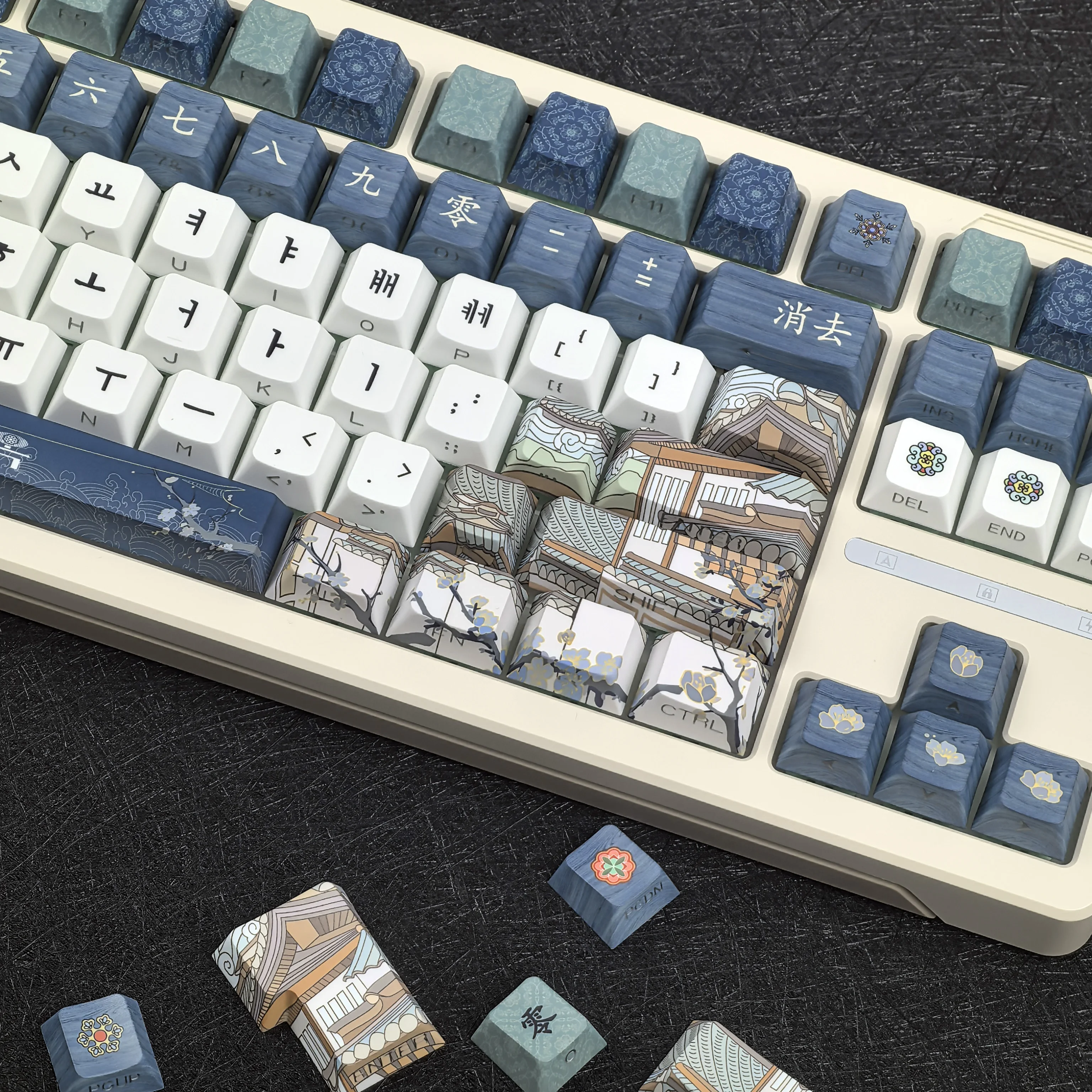 MAIMOOO Retro Korean Keycap Tradition Ancient Architecture Side ...
