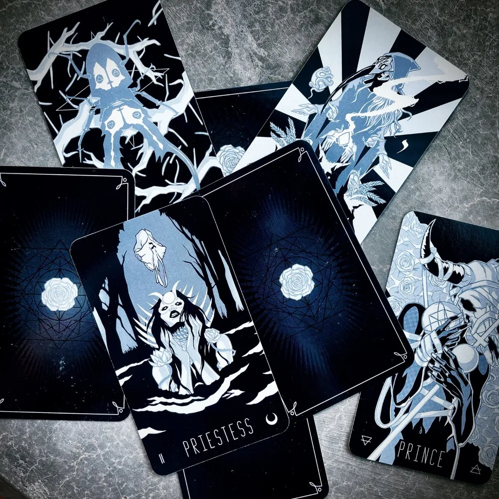12x7cm Wayward Dark Tarot Card Games Fully Illustrated Standard Tarot ...