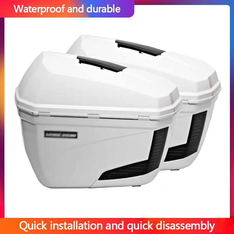 The V36 motorcycle side box is waterproof and durable, with a quick ...