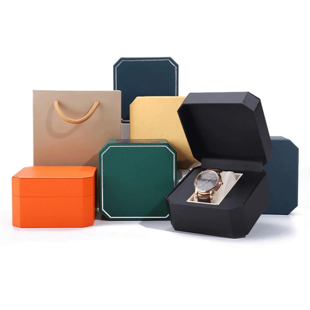 Pu-Flip-Watch-Box-High-End-Octagonal-Watch-Display-Case-With-Pillow ...