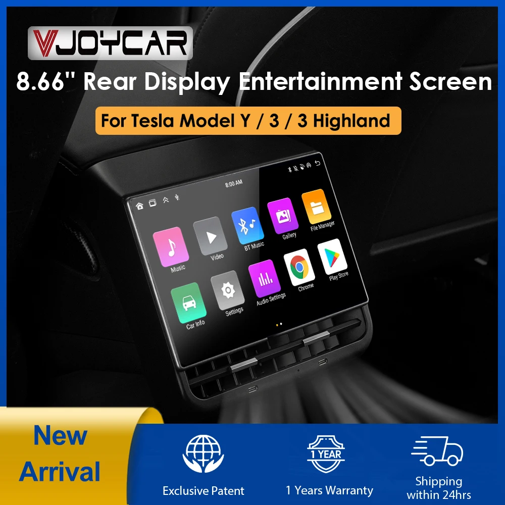 2024-Newest-8-66inches-Rear-Display-for-Tesla-Model-Y-3-Android-13-WIFI ...