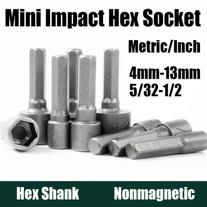 4mm-13mm-5-32-1-2-36mm-Mini-Impact-Hex-Socket-Hex-Shank-Screw-Nut ...