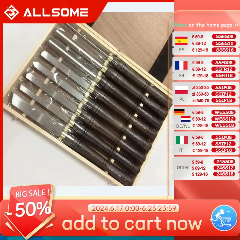 HSS-Turning-Chisel-Wooden-Boxed-Set-8Pcs-Wood-Chisel-Sets-Wood-Chisels ...