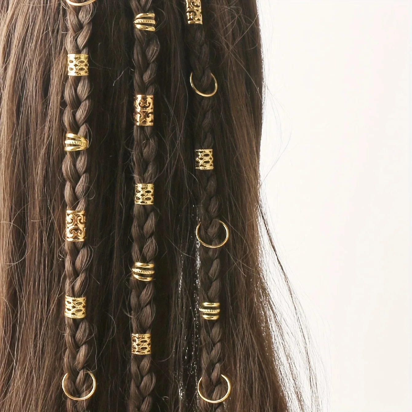 80PCS-Set-Vintage-Hollow-Hair-Rings-Alloy-Hair-Cuff-Hair-Pins-Loops ...