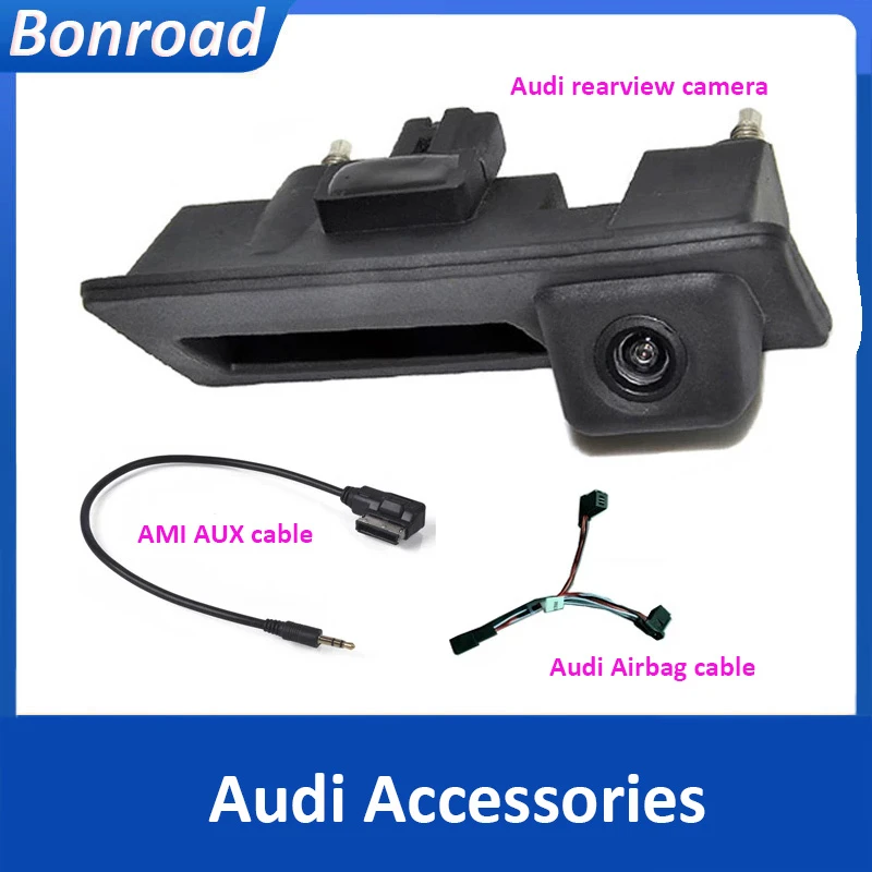 Car Trunk Handle Rear View Camera/ Airbag Cable/ AMI AUX Cable For Audi ...