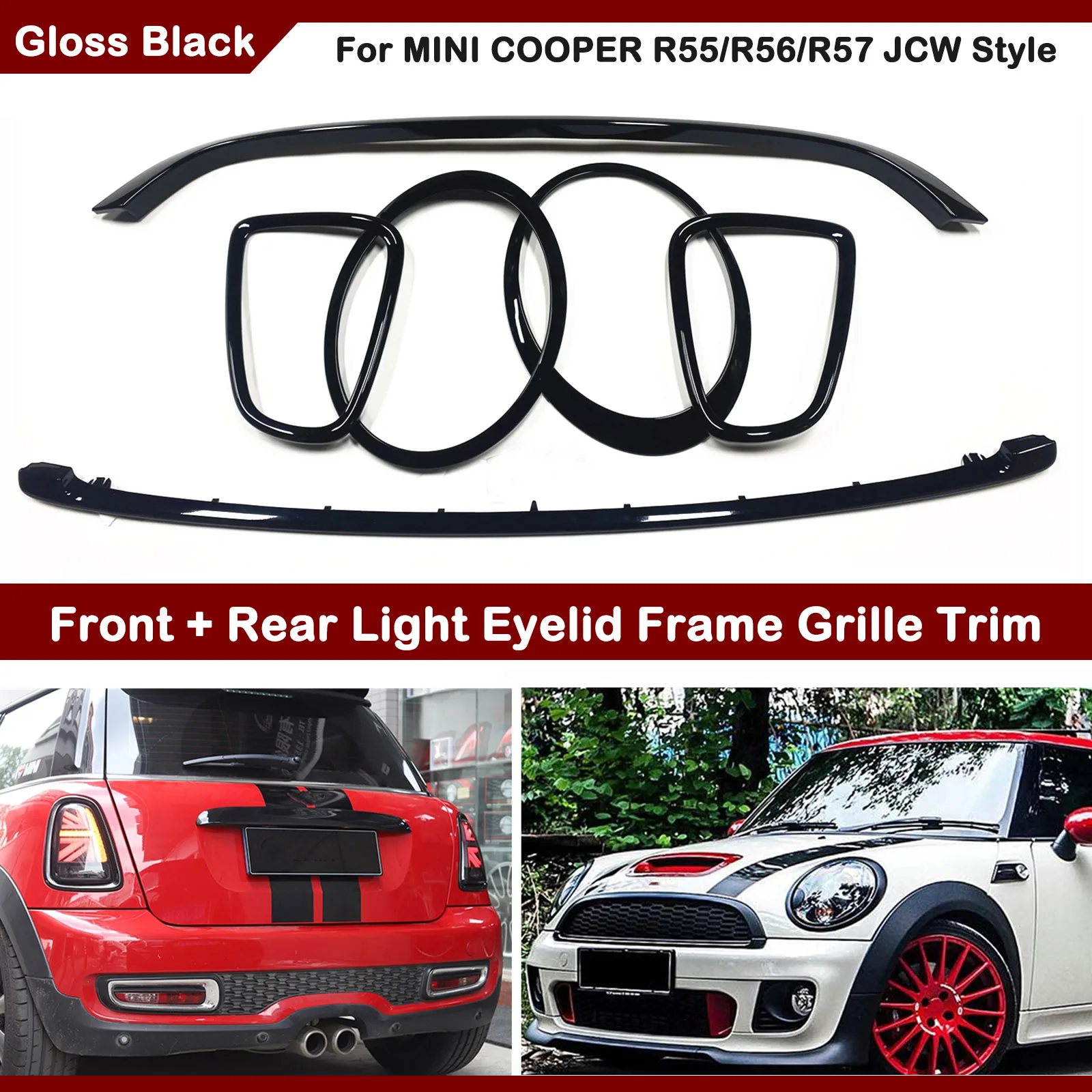 Grille-Grill-Trim-Front-Head-Light-Headlight-Rear-Lamp-Frame-Cover-Auto ...
