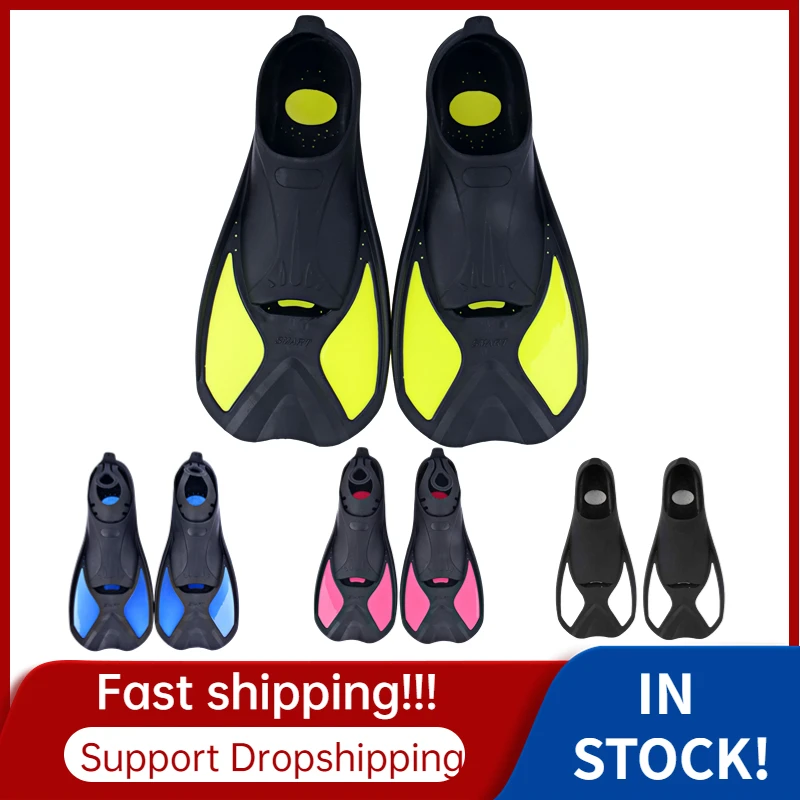 Swimming-Fins-Diving-Fins-Webbed-Flippers-Snorkeling-Training-Unisex ...