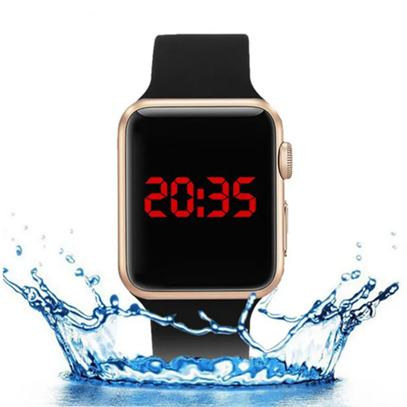 New-LED-Digital-Watch-for-Men-Women-Waterproof-Sports-Red-Light ...