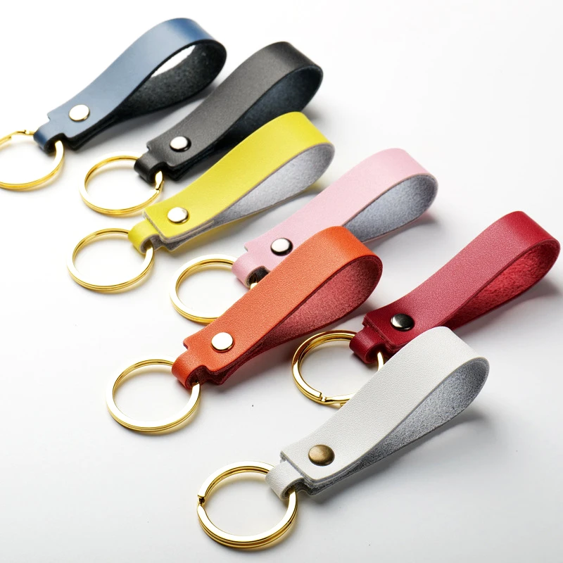 Classic-Bright-PU-Leather-Keychain-Car-Purse-Bag-Key-Chains-For-Men ...