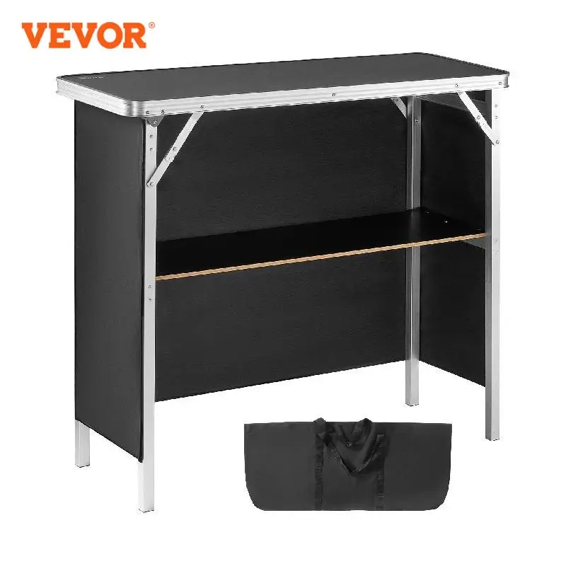 VEVOR-Folding-Portable-Bar-Table-Tradeshow-Podium-Table-for-Party ...