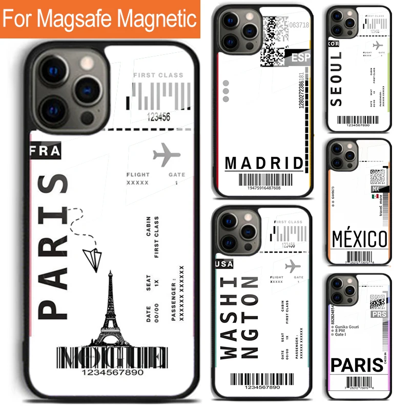 Airline-Ticket-Barcode-Phone-Case-For-iPhone-15-14-13-12-11-Pro-Max ...