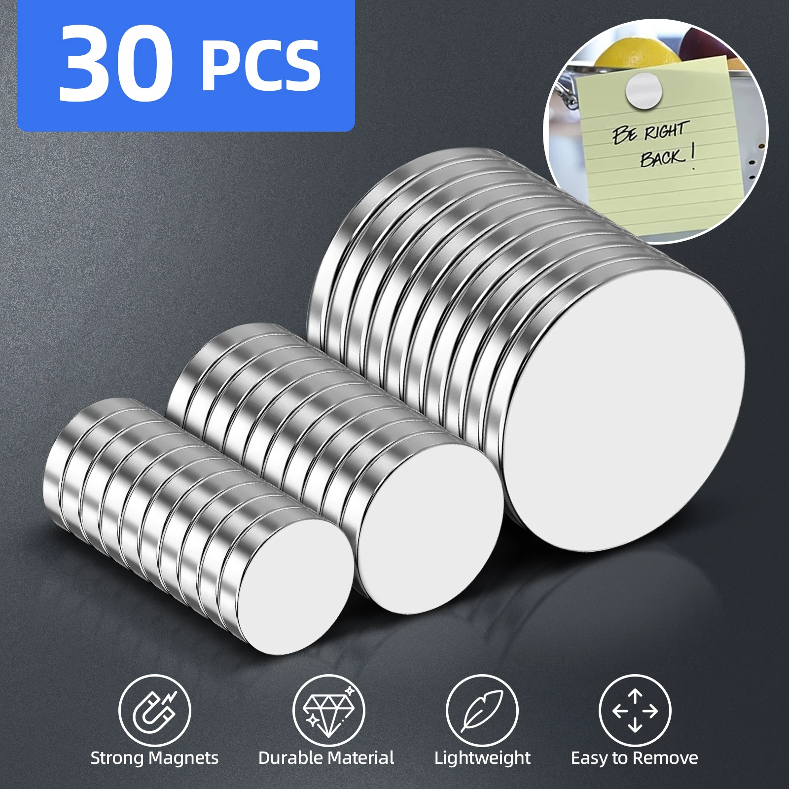 Disc Magnets, 12x2 15x2 25x2 Tiny Small Magnets for Dry Erase Board ...