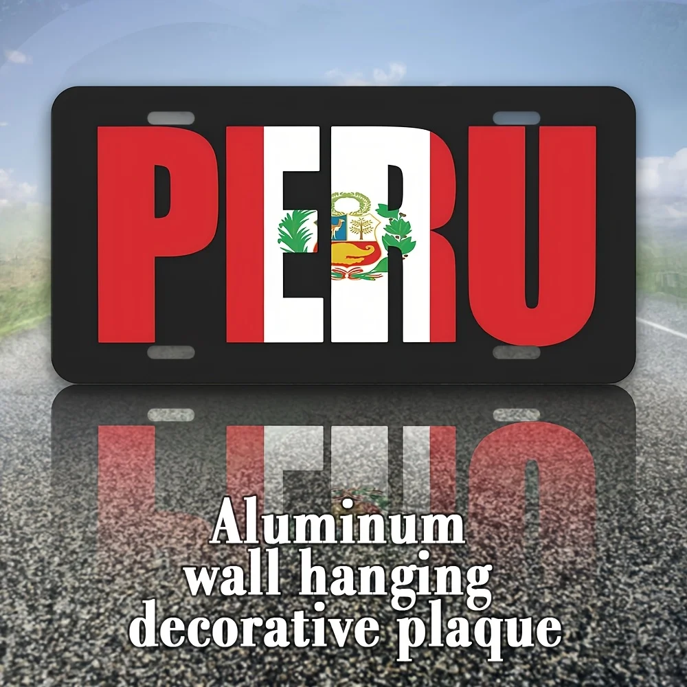 Peru Flag Aluminum Wall Hanging Decorative Sign, Vintage Plaque for ...