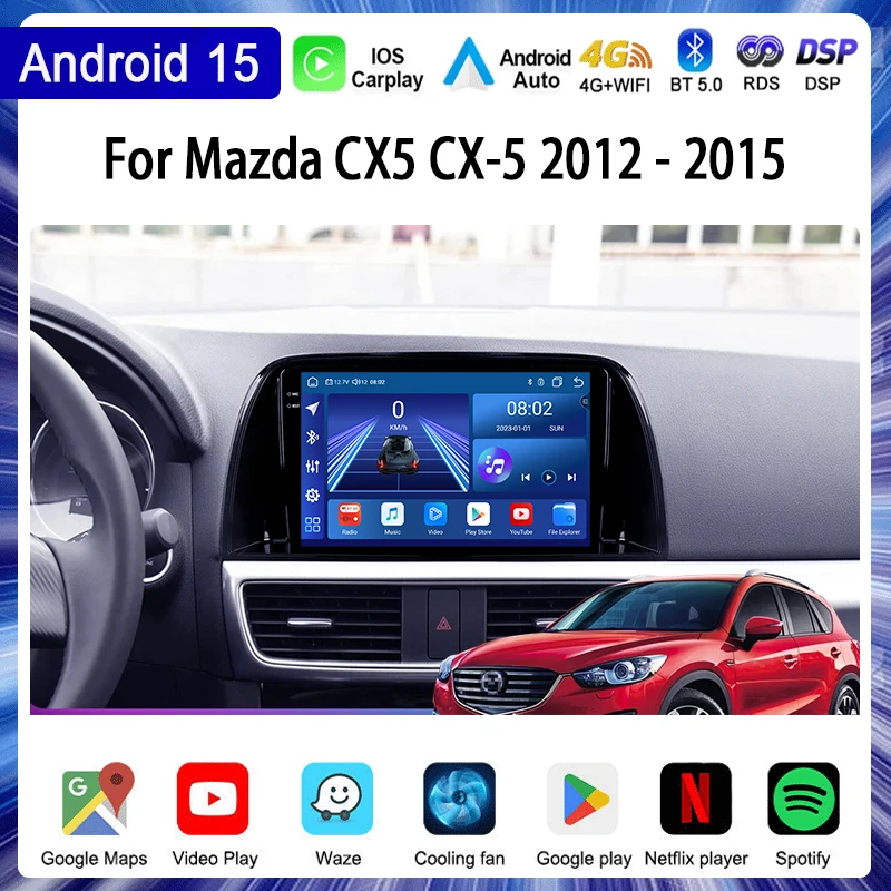 Android 15 Car Radio For Mazda CX5 CX-5 CX 5 2012-2015 Multimedia Video ...