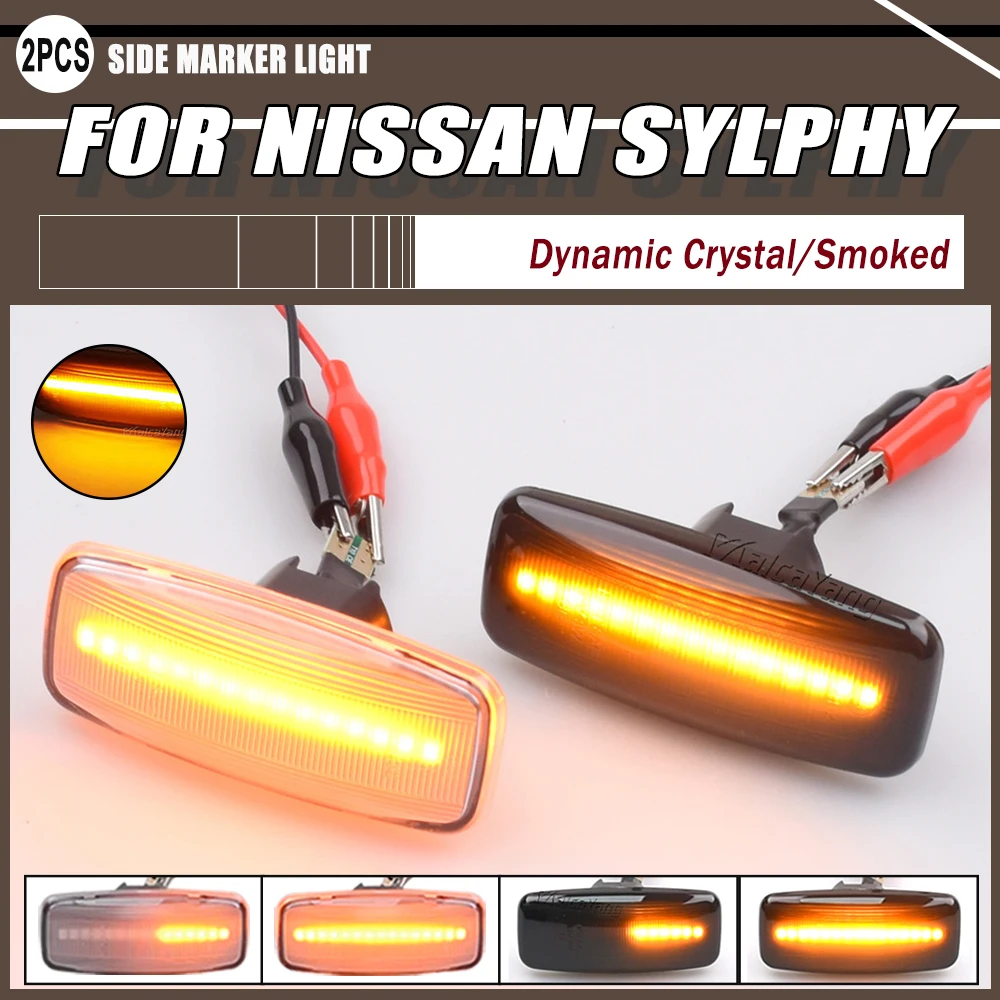 LED-Sequential-Lamp-Signal-Dynamic-Side-Marker-Light-For-Nissan-Sylphy ...