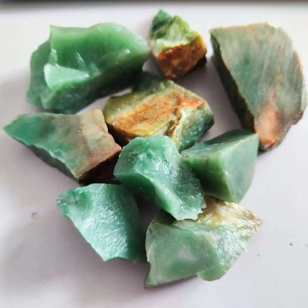 Pedra de jade natural dulong jade verde jadeite pedra crua espécimes ...