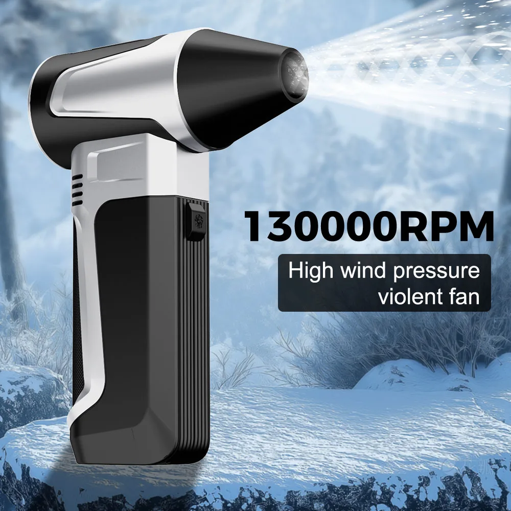 Blowing Snow 3 Gear Adjustable Portable Turbo Blower Jet Fan Type-C ...