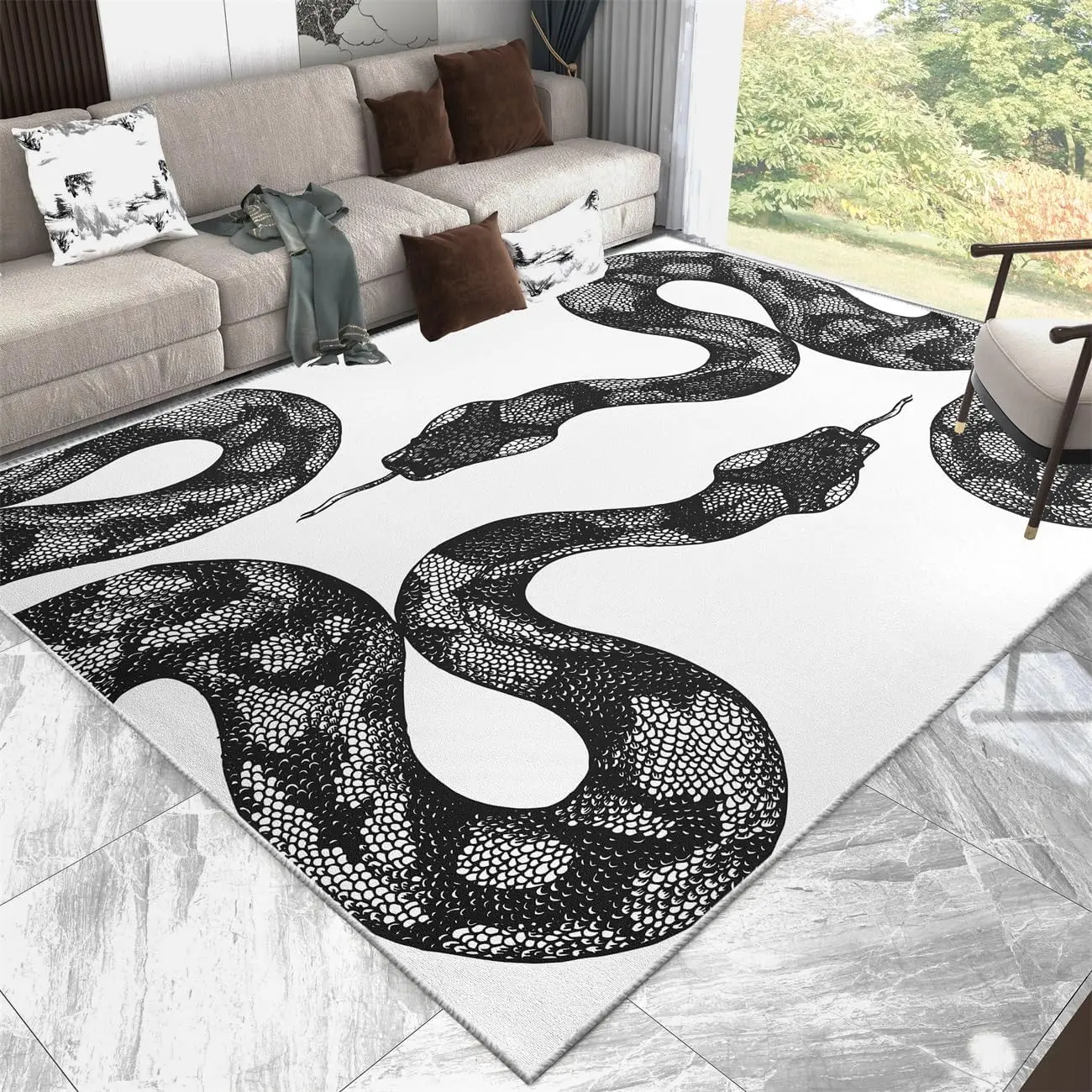 Snake-Pattern-Rugs-Modern-Animal-Serpent-Pattern-Rugs-Classic-Gothic ...