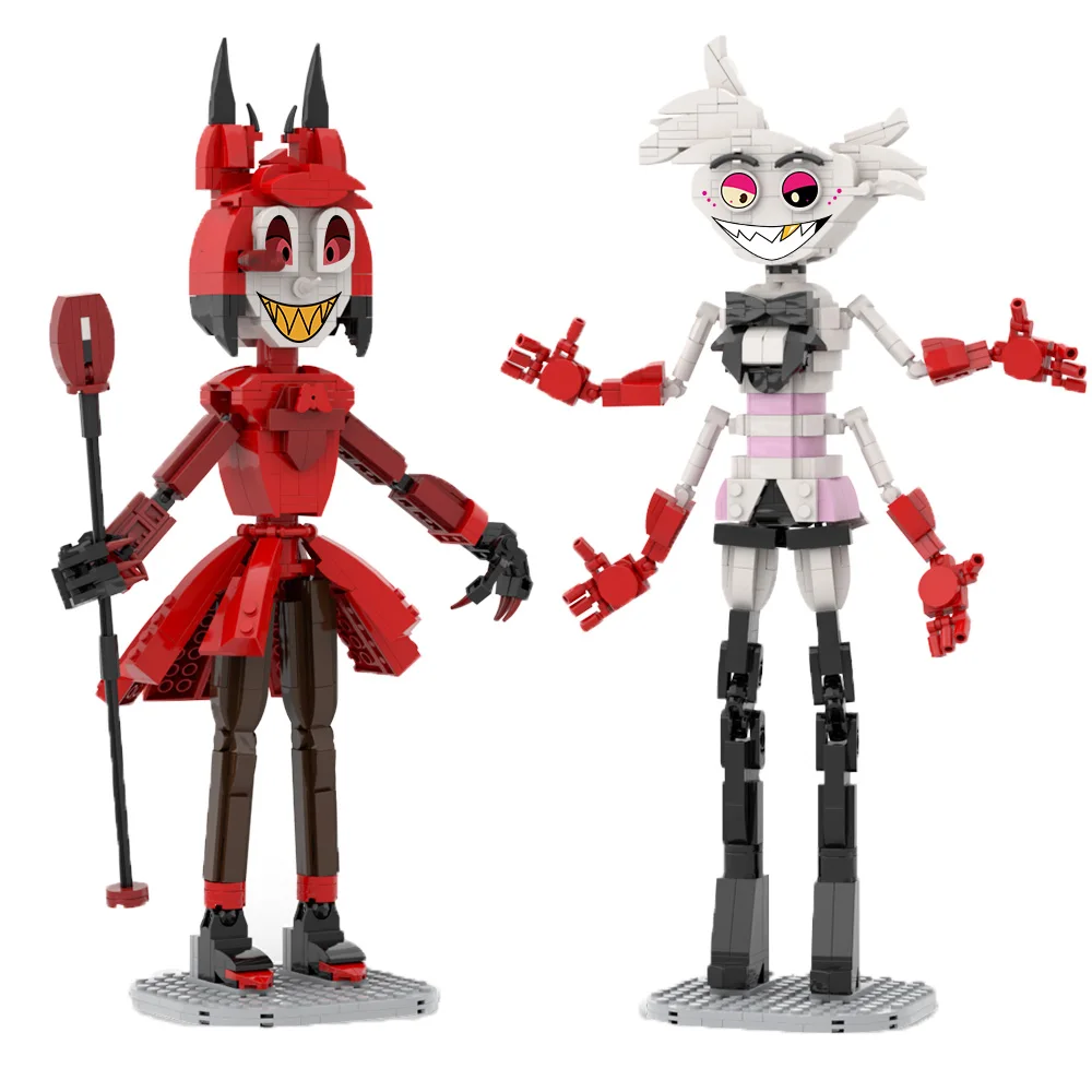 Hazbined-Hotel-Alastor-Angel-Dust-Figure-Building-Block-Model-Kit-MOC ...