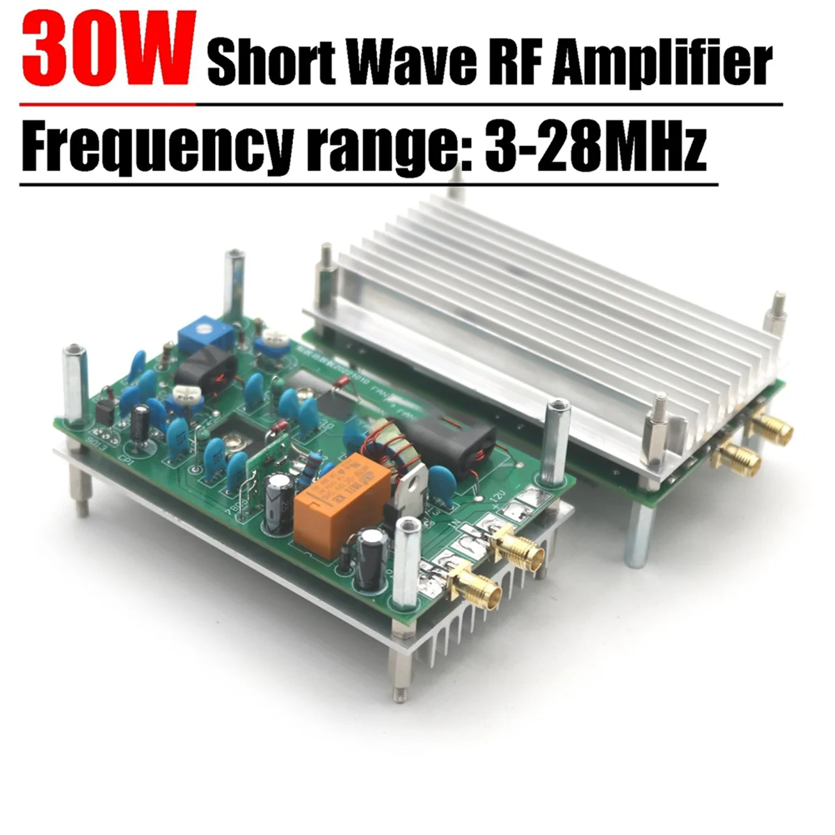 AB25 30W ShortWave Amplifier Board 3-28MHz CW SSB Linear RF Power ...