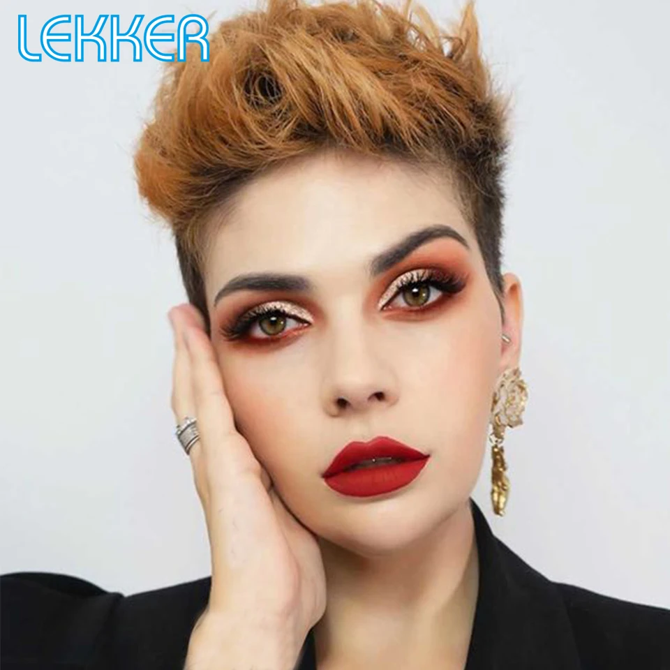 Lekker-Short-Pixie-Cut-Slicked-Back-Bob-13x1-Lace-Front-Human-Hair-Wigs ...