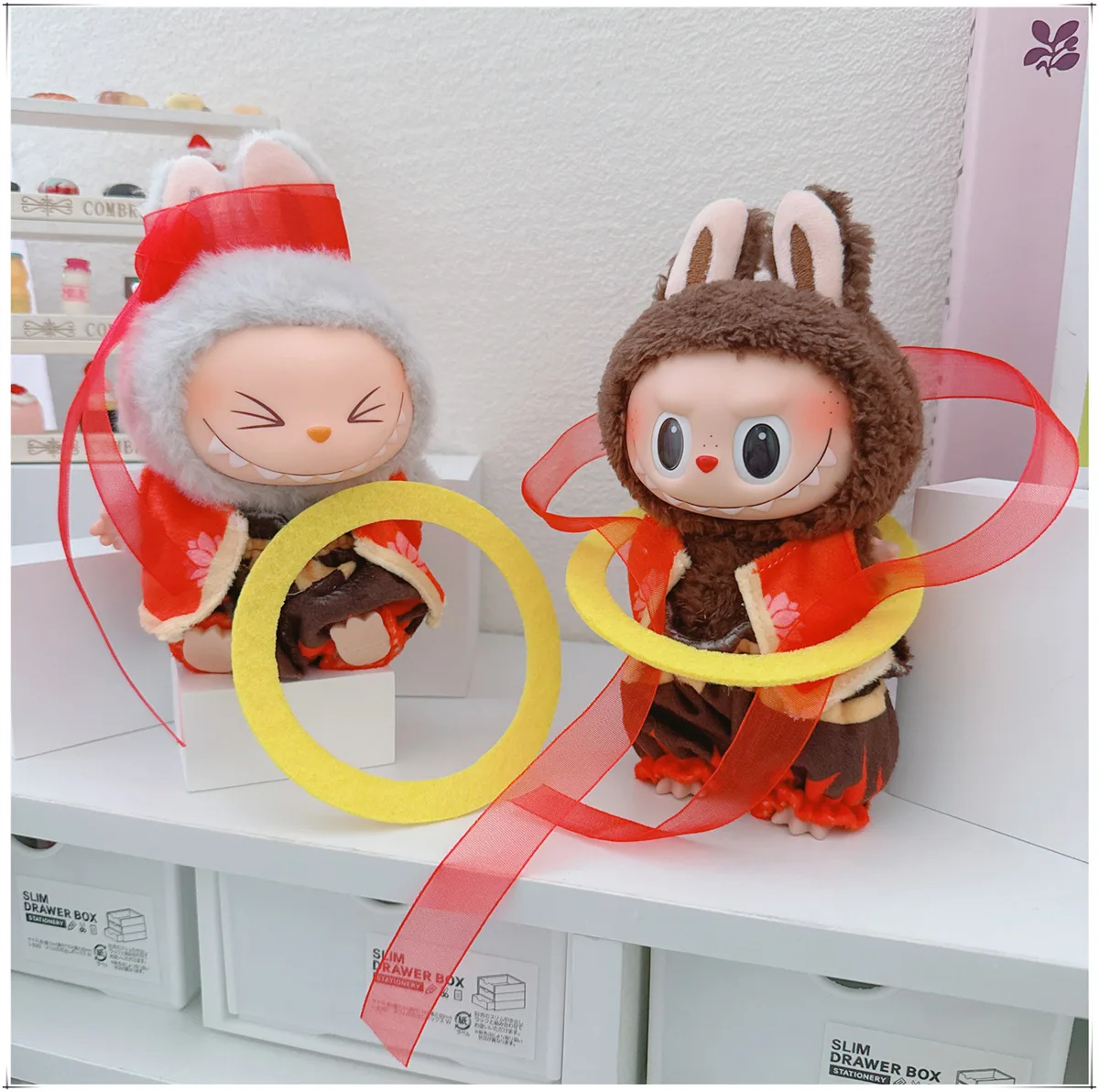 10cm Cartoon Mini Nezha Plush Doll 10-17cm V1 V2 Labubu Clothes Anime ...