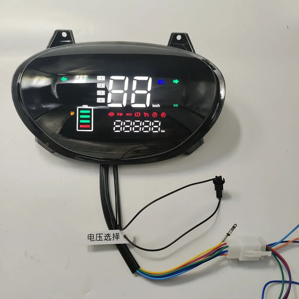 Speedometer-Battery-Power-Level-Indicator-Scooter-Gauge-48-72v-LCD ...