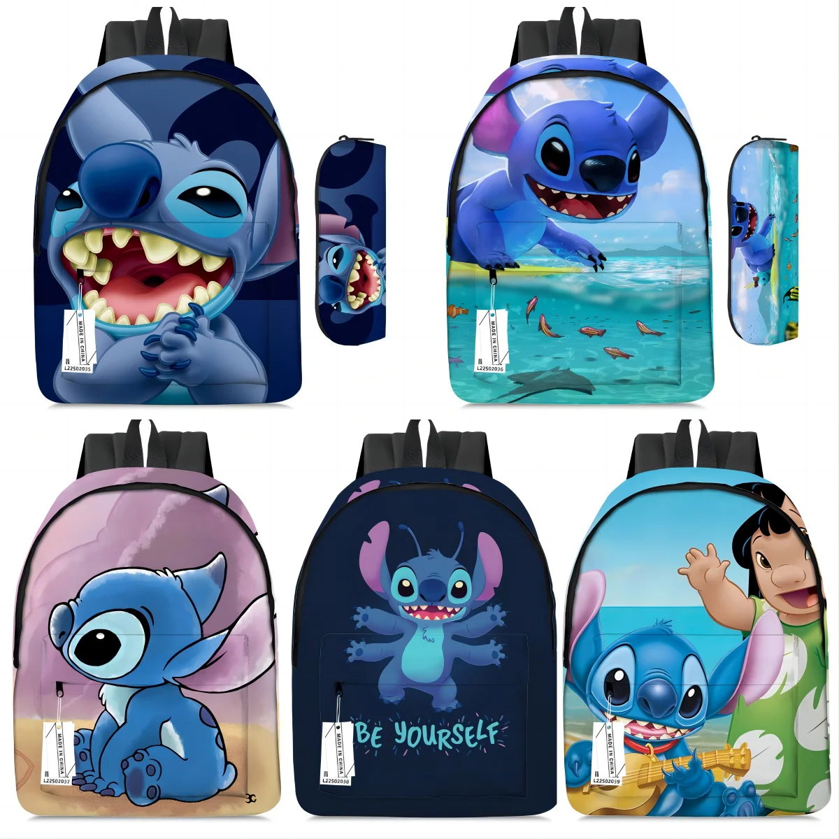 2pcs-Set-Disney-Stitch-Kids-Backpack-Cartoon-Stitch-Print-Kindergarten ...