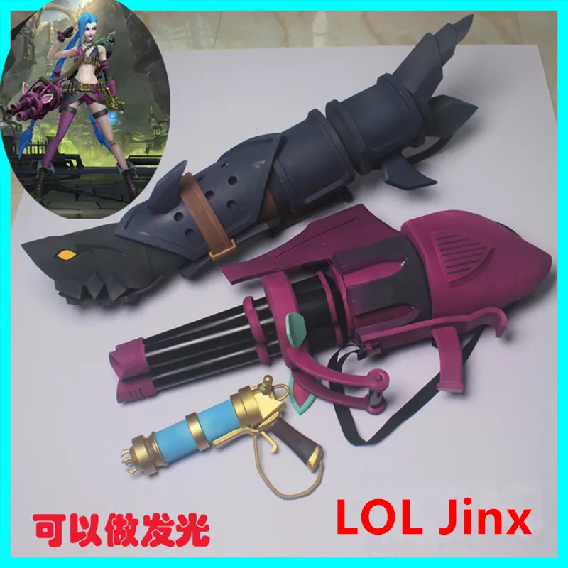 LOL Arcane Jinx Cosplay Shark Bone Rocket Props juego de rol Shark Bone ...
