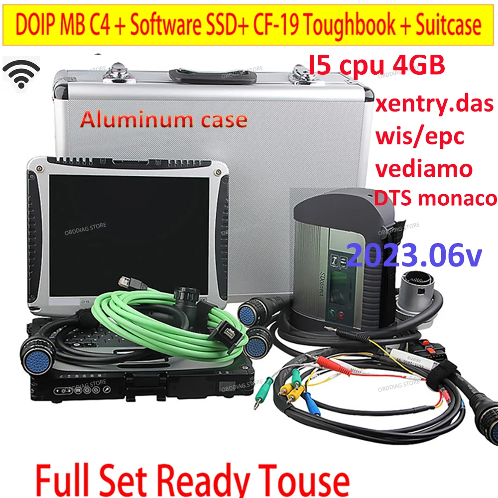 Wifi MB Star C4 PLUS DOIP For ben -z Car& Truck Diagnostics Tool MB SD ...