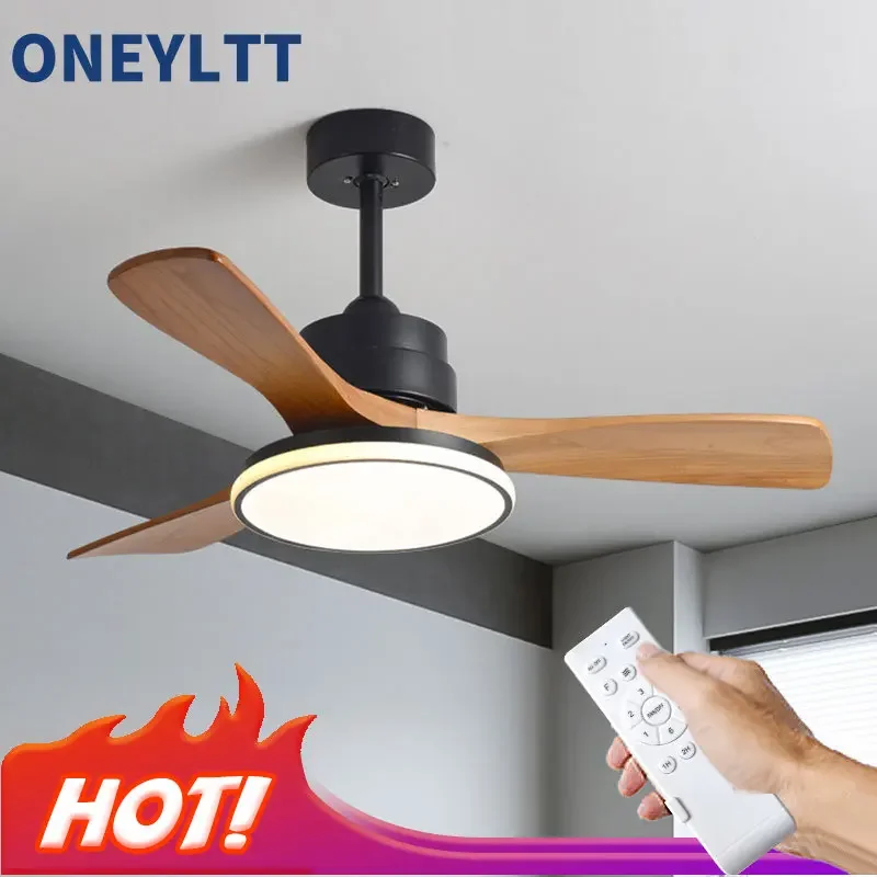 NewReal-Solid-Wood-72W-Bright-LED-Ceiling-Fan-Lamp-Chandelier-Fans ...