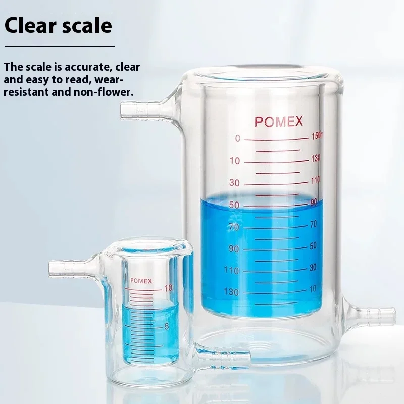 10ml-1000ml Double-layer Jacketed Beaker High Borosilicate Glass ...