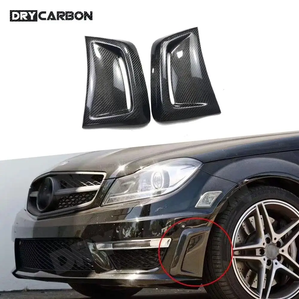 Carbon-Fiber-Front-Bumper-Side-Air-Vents-Trims-Cover-Stickers-Frame-for ...