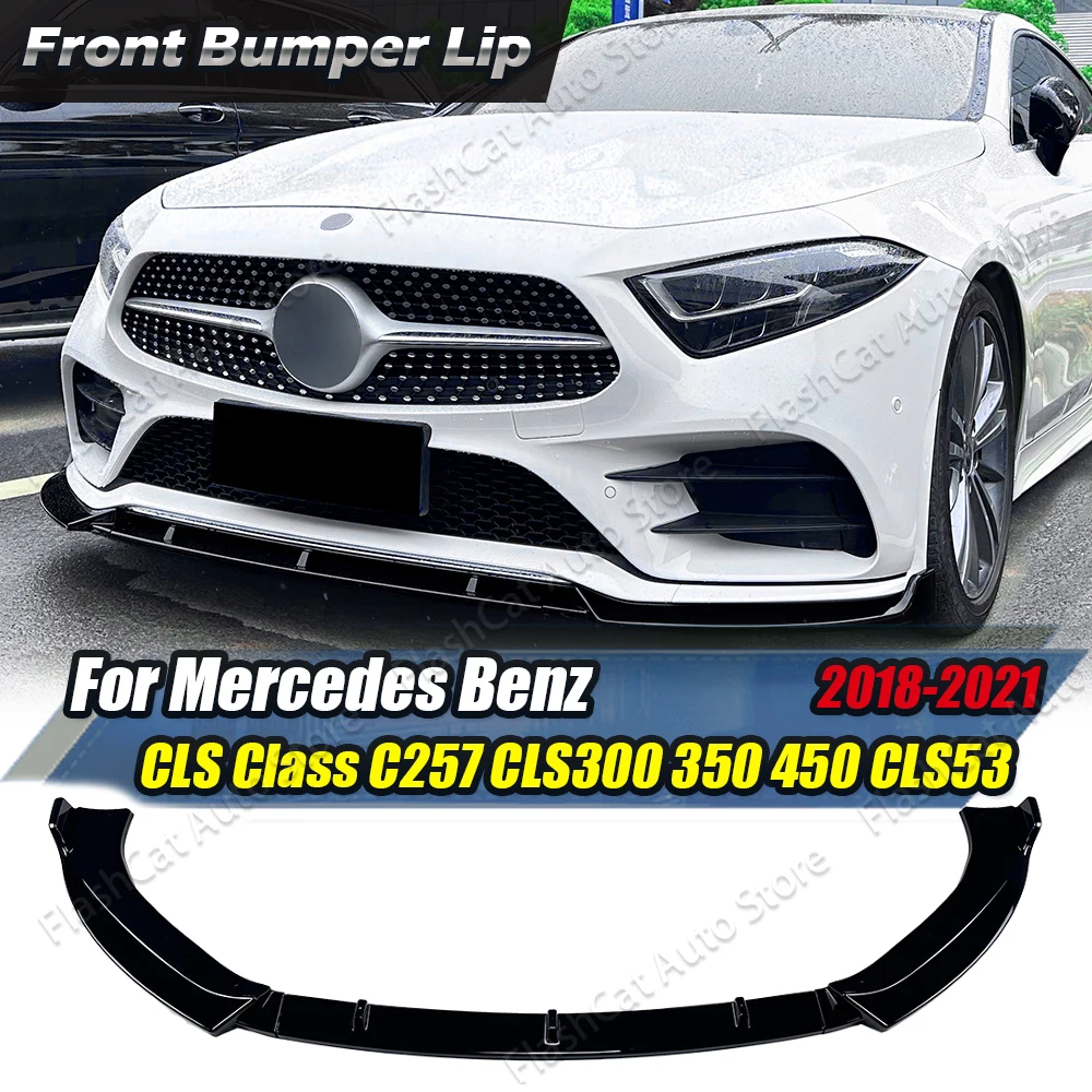 CLS-Class-C257-Front-Bumper-Splitter-Lip-Diffuser-Spoiler-Guard-Trim ...