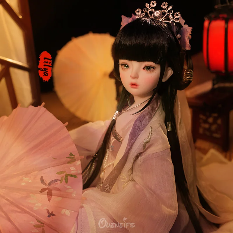 Lilya BJD Doll 1/4 Minifee New Release Active Line Girl Body Chinoiserie Pink Dress Design Art ...