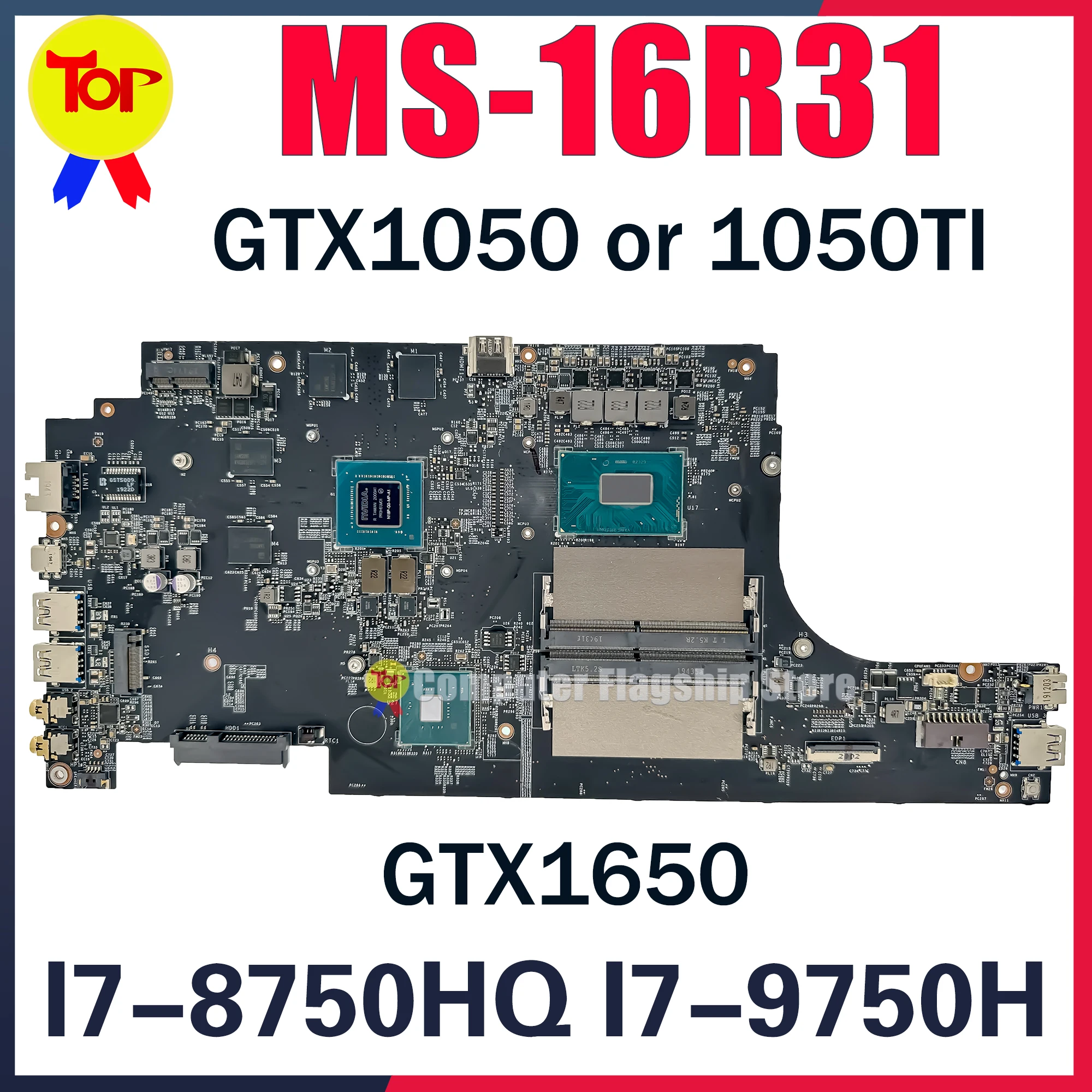 MS-16R31 Laptop Motherboard Para MS-16R3 GF63 I7-8750H I7-9750H ...