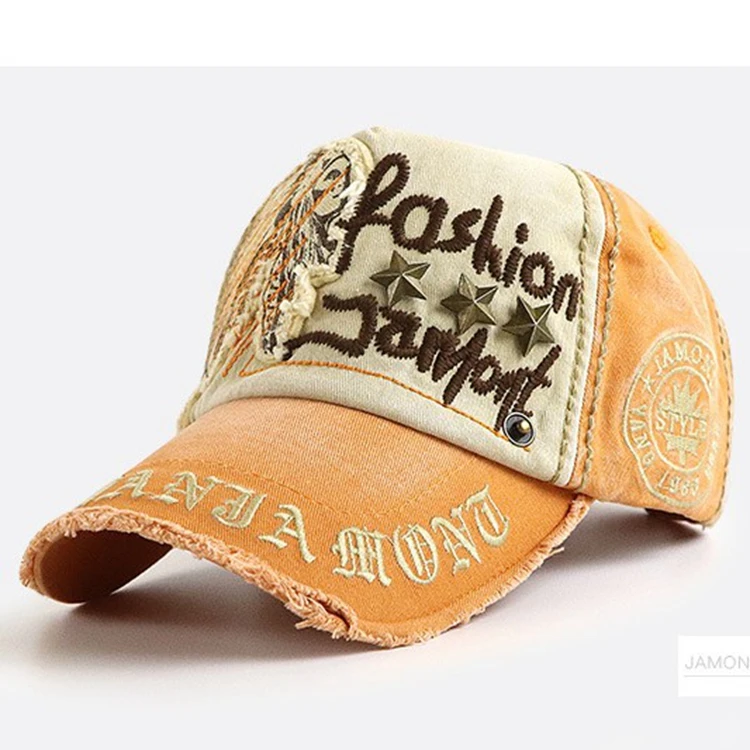 Sun Hat Unisex Vintage Rivet Letter Outdoor Baseball Cap Peaked Caps ...