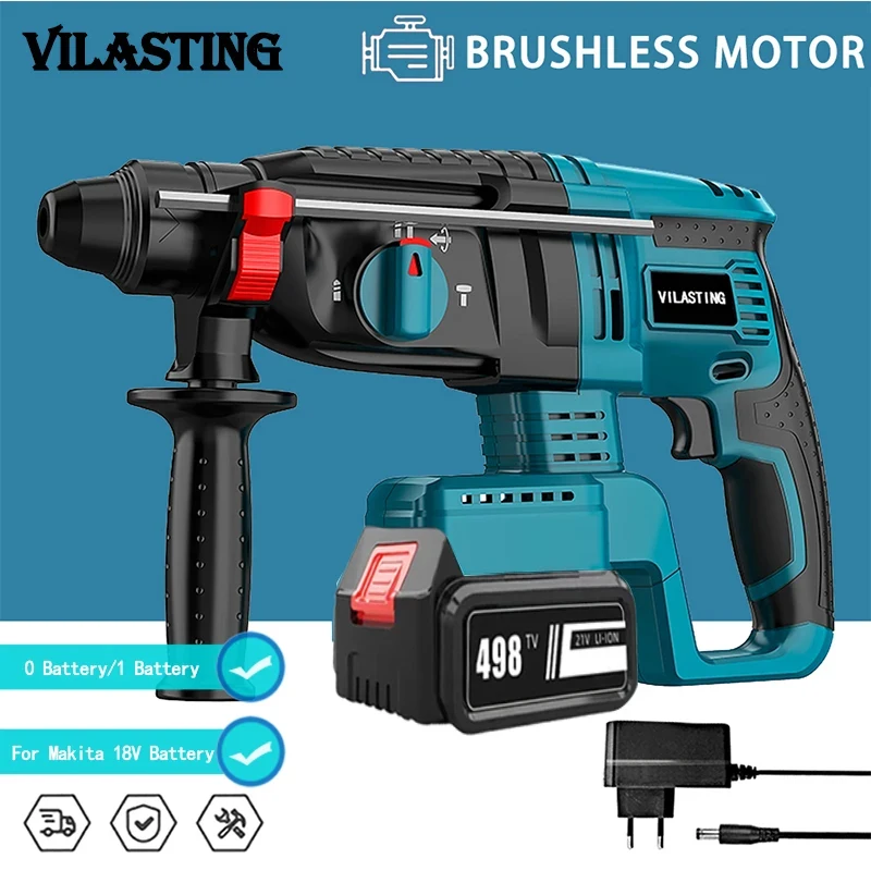 26MM-Brushless-Electric-Hammer-Drill-Multifunctional-Rotary-Cordless ...