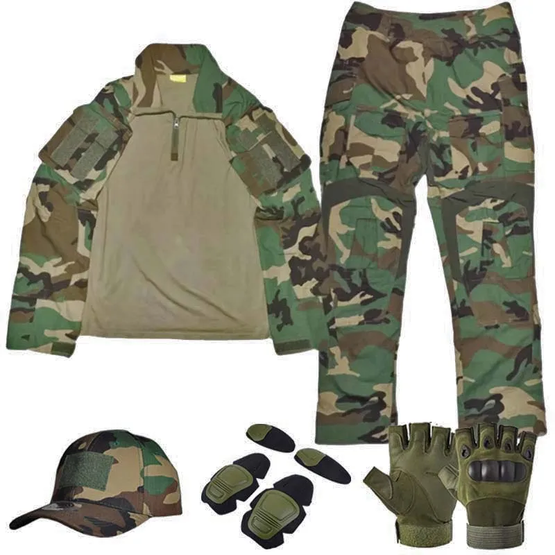 G3 Woodland Camo Uniform GEN3 Tactical Sets Hunting Suits Milit Combat ...